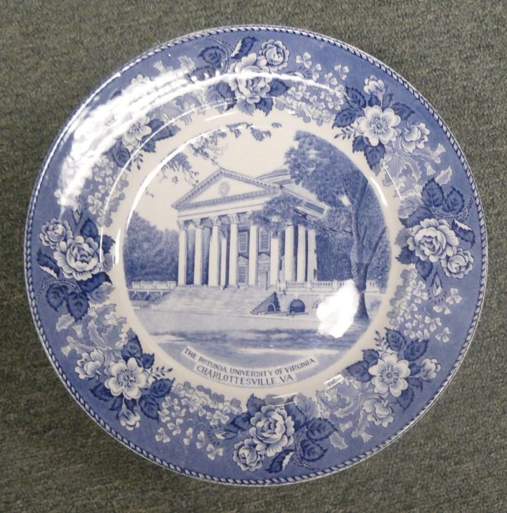 A Gone with the Wind Lamp, 12 UVA Rotunda Plates and an E.A. Clore ...